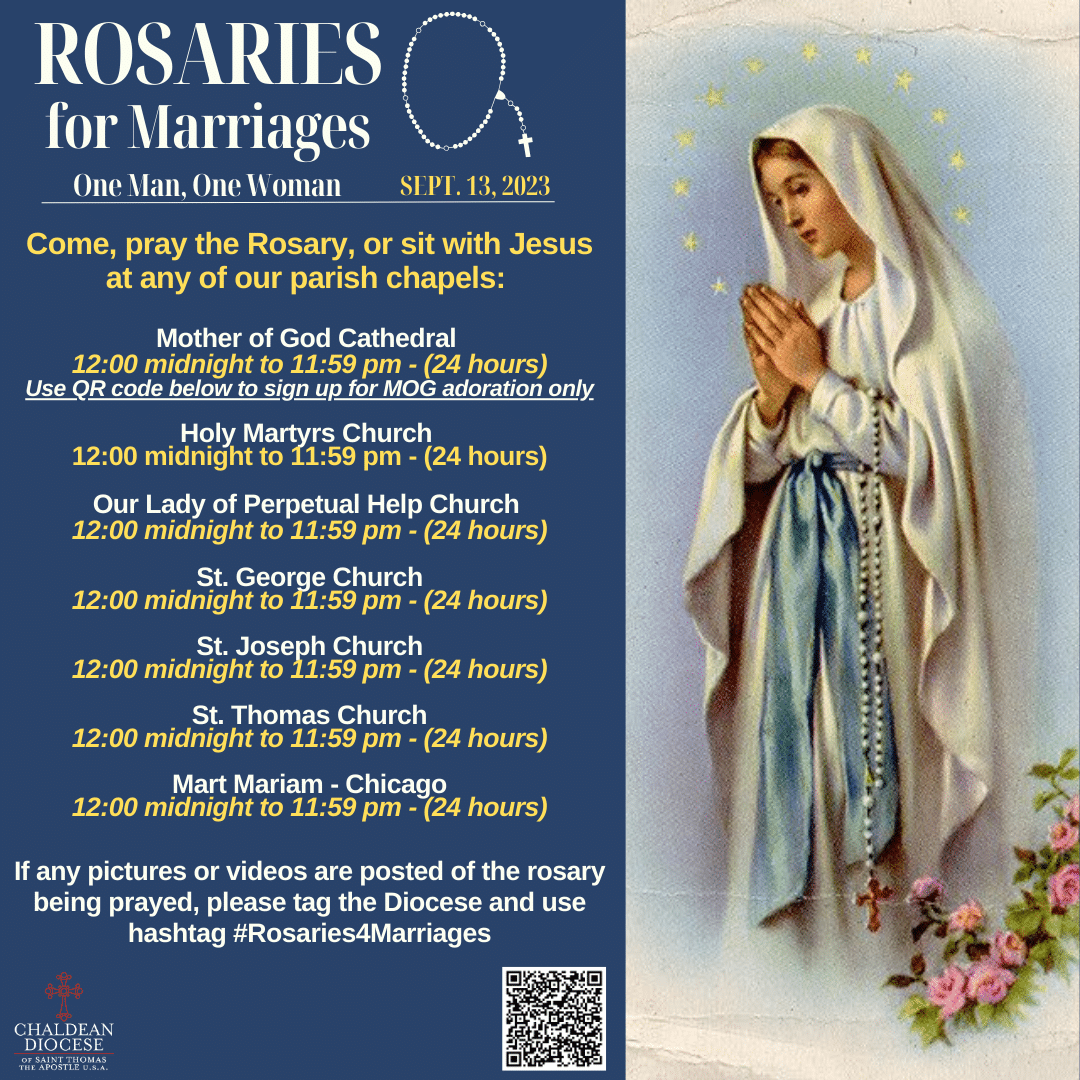 Eucharistic Adoration & Rosary Prayer for Marriages - Chaldean Diocese of St. Thomas the Apostle ...