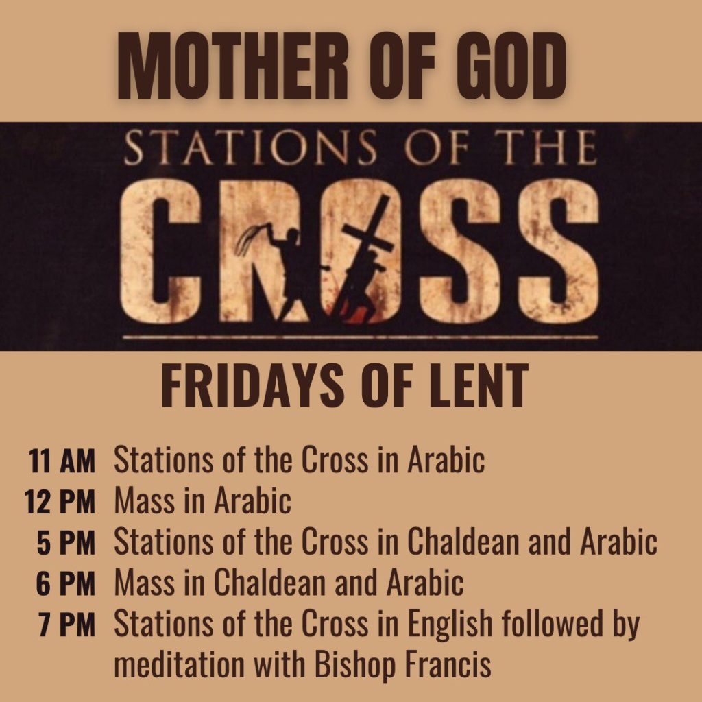 2022 Lent Schedules – Chaldean Diocese of St. Thomas the Apostle U.S.A